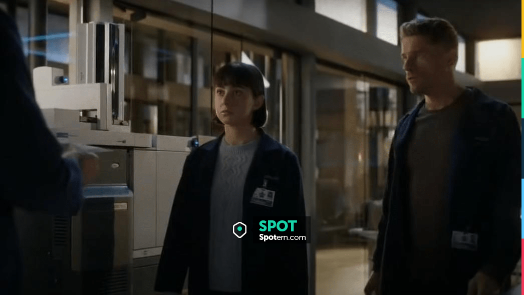 C By Bloomingdale's Cashmere Cable Pointelle Knit Cashmere Sweater worn ...