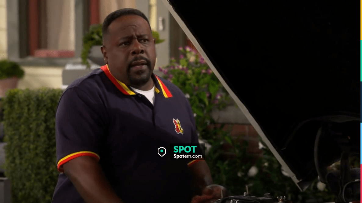 Psycho Bunny Cooper Stripe Collar Polo worn by Calvin Butler (Cedric ...