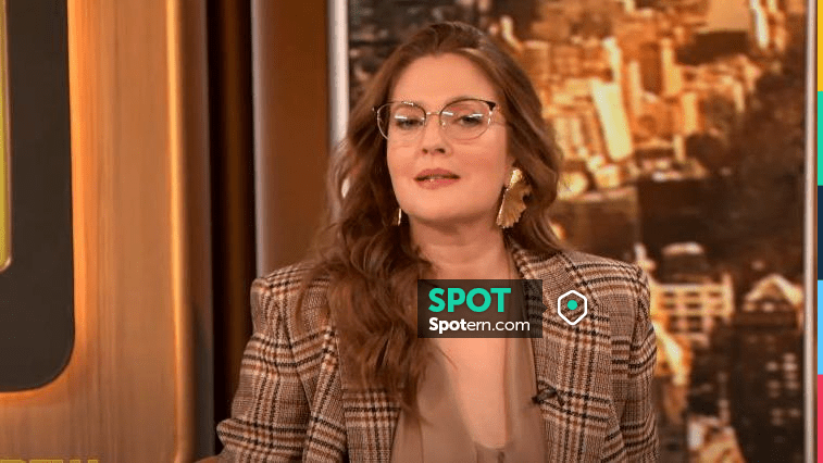 Max Mara Studio Dodo Flannel Blazer worn by Drew Barrymore as seen in ...