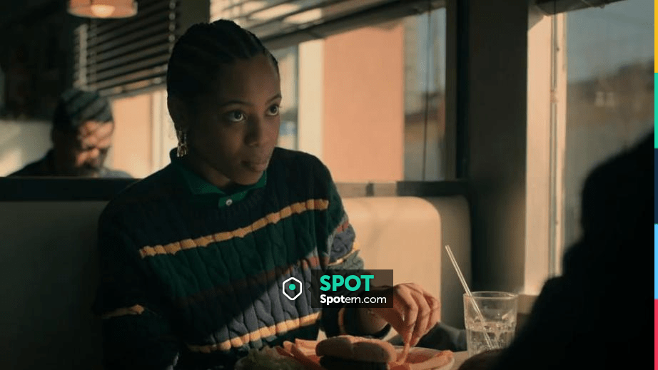 Polo Ralph Lauren IIcon Lo­go Stripe Sweater worn by Jukebox (Hailey ...