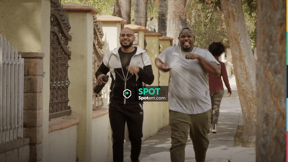 Boss Logo Print Color Block Zip Up Hoodie worn by Wyatt (Justin ...