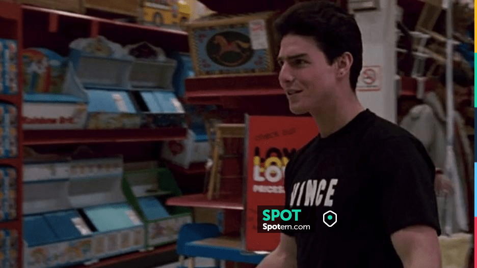 Vince Letters on Black T- Shirt worn by Vincent (Tom Cruise) in The ...