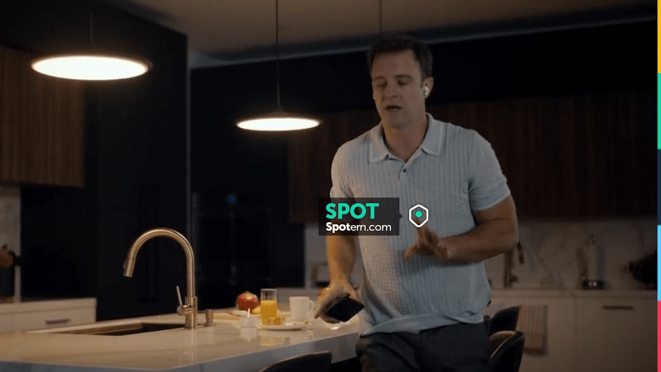 Ted Baker Pit­feld Knit Po­lo Shirt worn by Zeke as seen in Accused ...