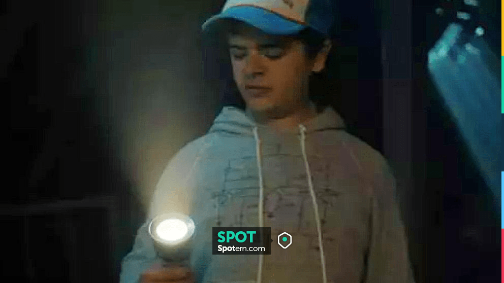 Electronic Circuit Diagram Hoodie in grey worn by Dustin Henderson ...