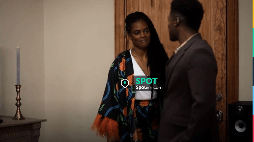 La DoubleJ Boudoir Wrap Silk Midi Dress w/ Feather Trim worn by Sabrina ...