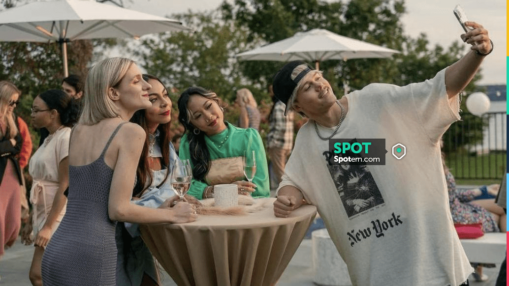 R13 Punk New York T-Shirt in White worn by Chase Dubek (Case Walker) as ...