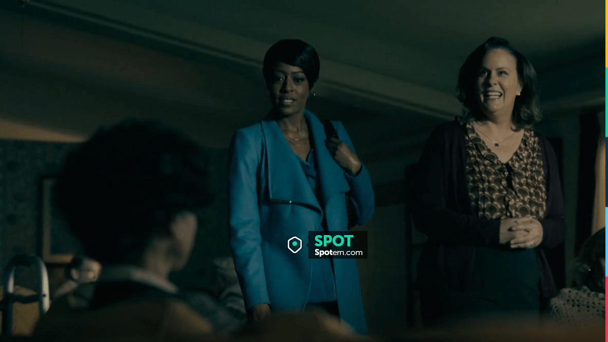 Ted Baker Wool Blend Mi­di Length Wrap Coat worn by Veronique (Devyn A ...