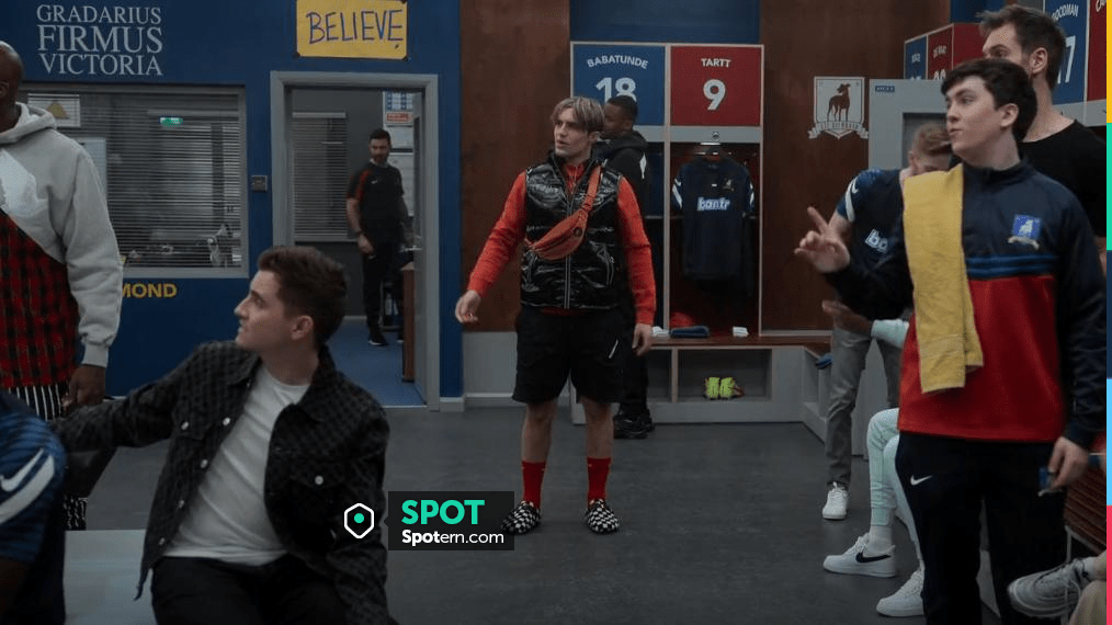 Sandro Jean Checkerboard Denim Jacket worn by Colin Hughes (Billy ...