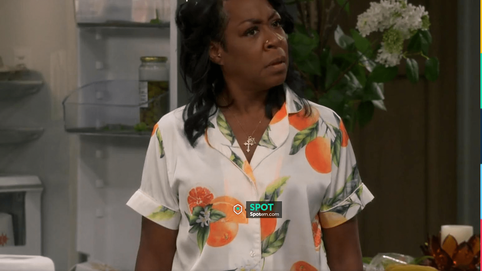 Averie Sleep Two Piece Orange & Grapefruits Print Shorts Pajama Set ...