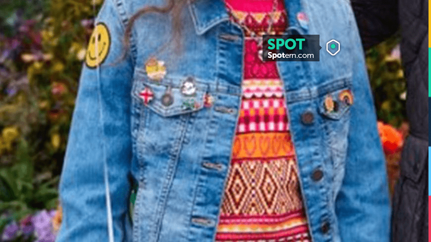 Multi Patch Denim Jacket worn by Grace (Erica Tremblay) as seen in ...