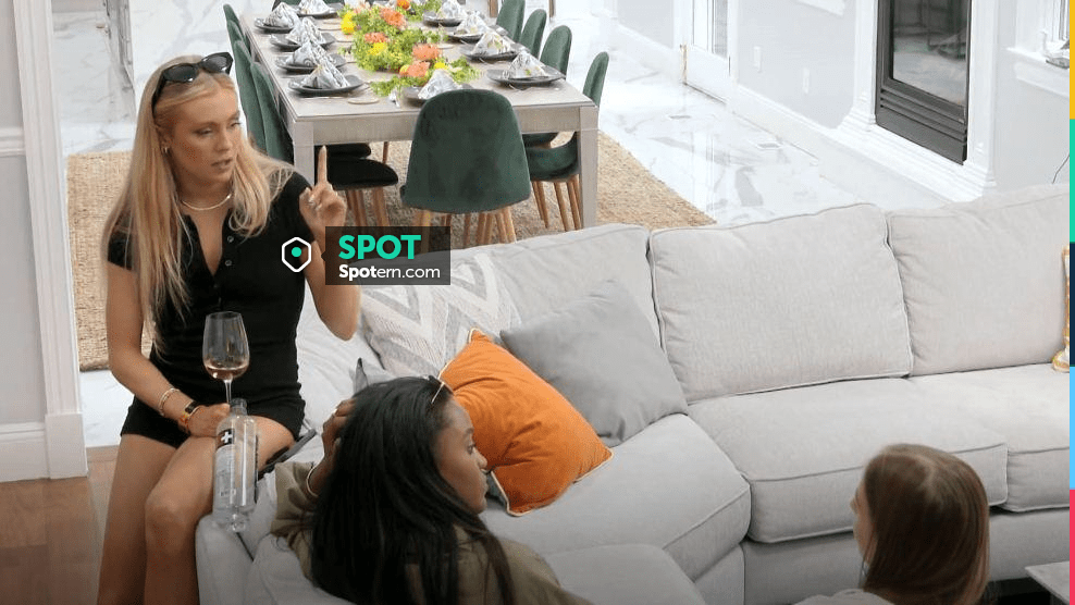 Edikted Lucia Ribbed Romper worn by Sam Feher as seen in Summer House ...