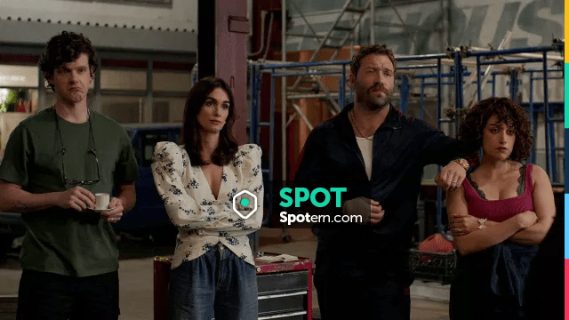 Alessandra Rich White floral print top worn by Ava Mercer (Paz Vega) as ...