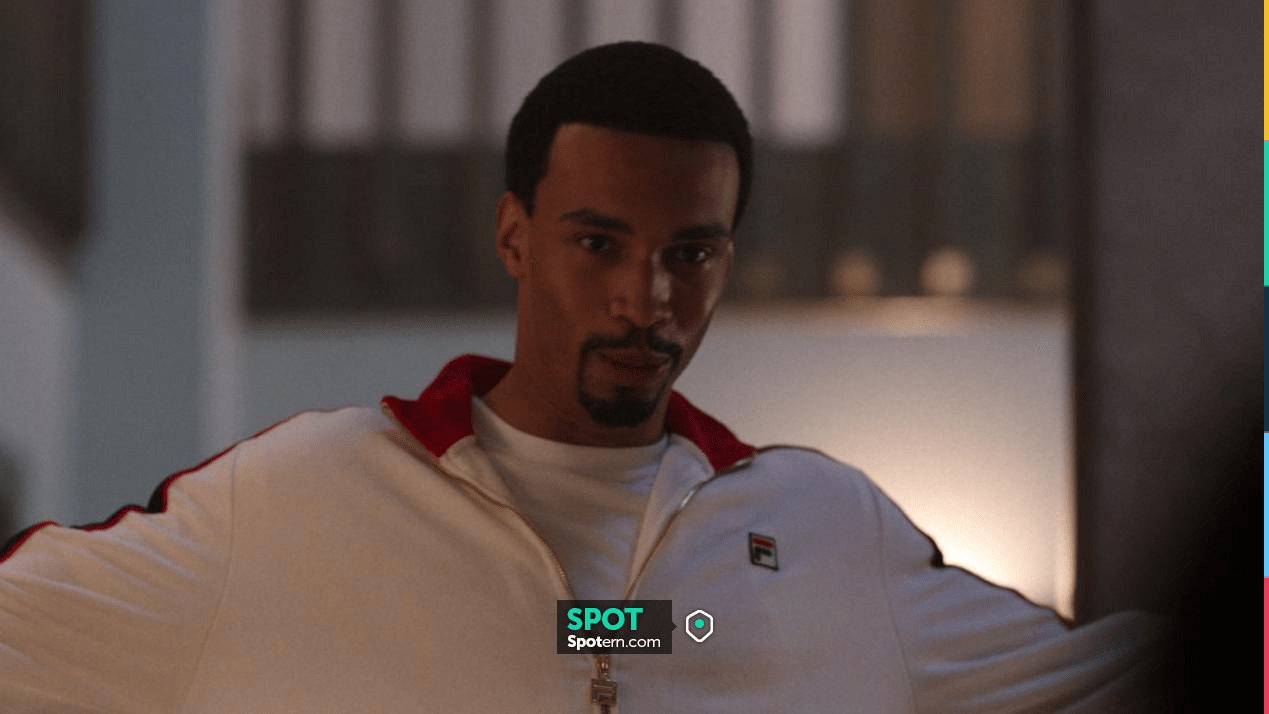 Fila White Sports Jacket worn by Mitchell 'Divine' Diggs (Julian Elijah ...