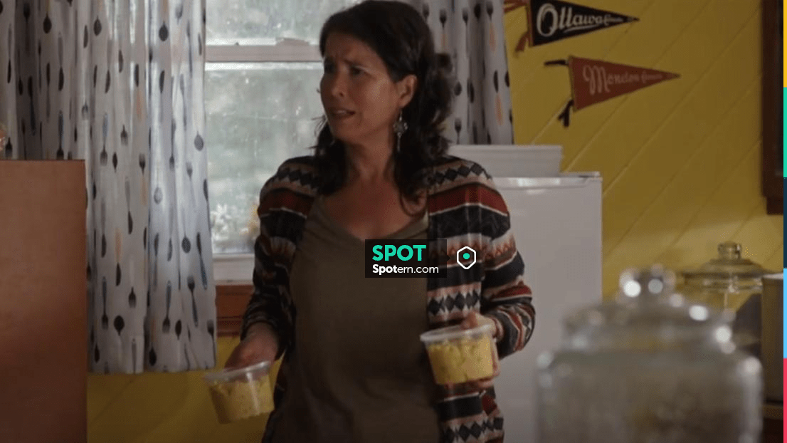 AXXD Cardigan Sweaters worn by Edna Cranebear (Andrea Menard) as seen ...