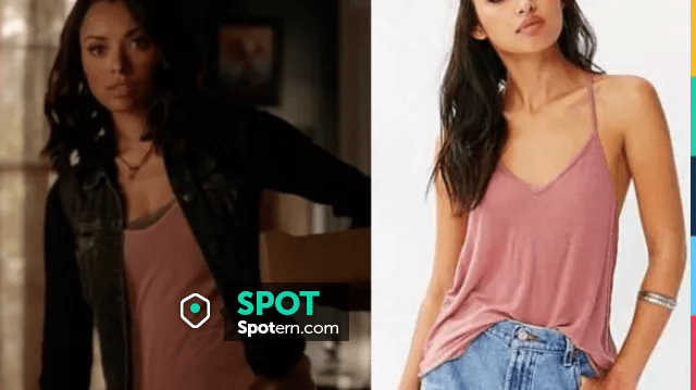 Silence + Noise Lina Racerback Tank Top worn by Bonnie Bennett (Kat ...