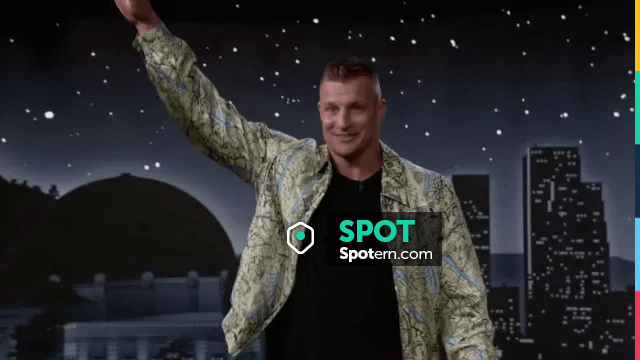 Fendi Printed Jacket worn by Rob Gronkowski as seen in Jimmy Kimmel ...