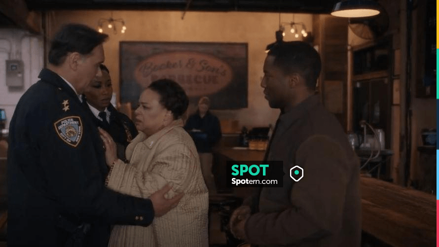 H&M Regular Fit Teddy Overshirt worn by Officer Andre Bentley (Lavel Schley) as seen in East New ...