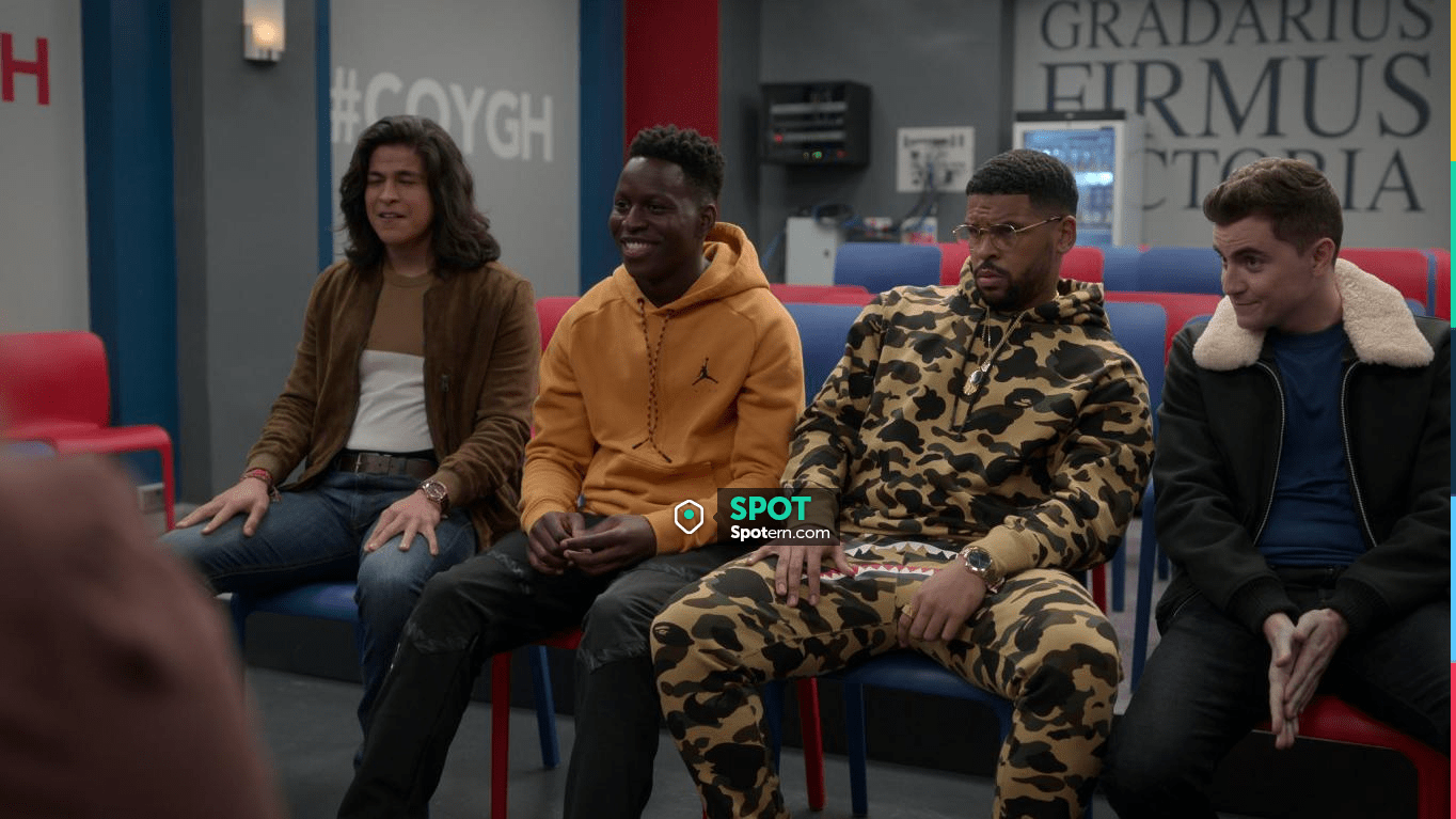 Nike orange hoodie worn by Sam Obisanya (Toheeb Jimoh) as seen in Ted ...