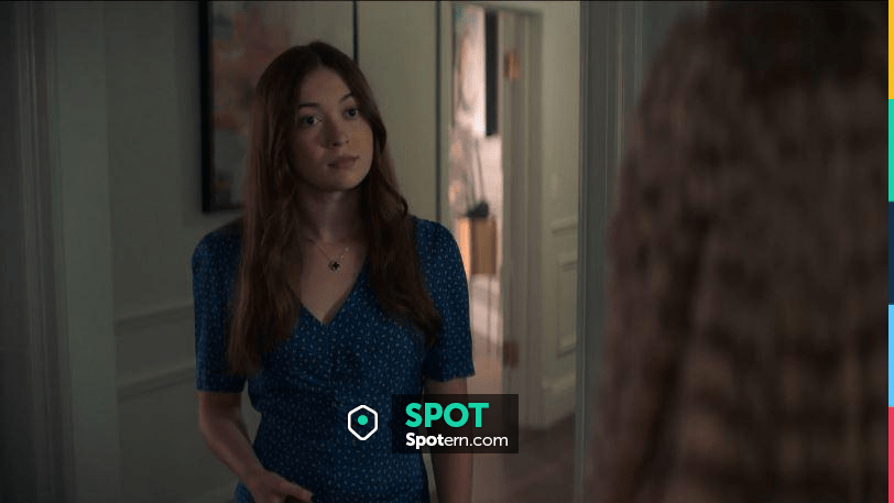 Maje Ilona Printed Satin Playsuit worn by Bennet Ayres (Grace Kaufman ...