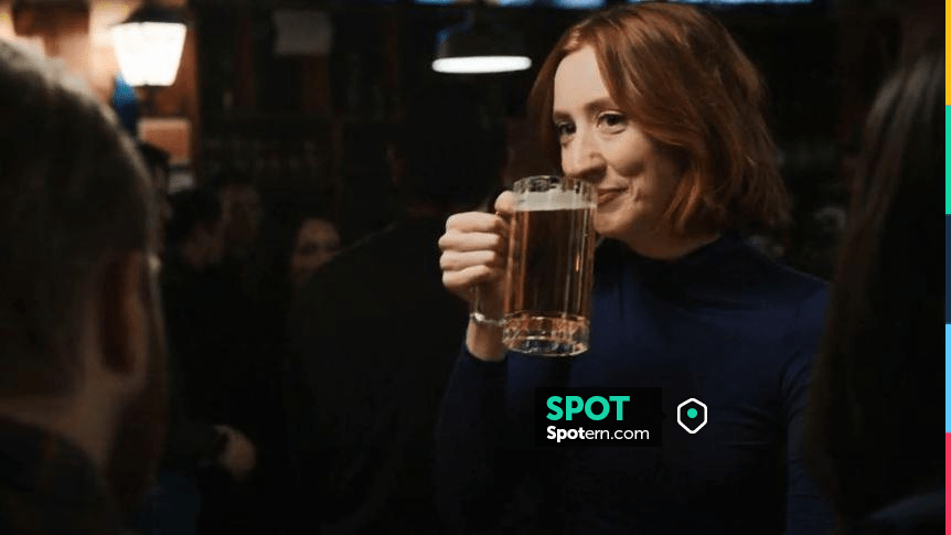 Los Angeles Apparel Velvet Fitted Mid-Length Mockneck Top worn by Abby ...