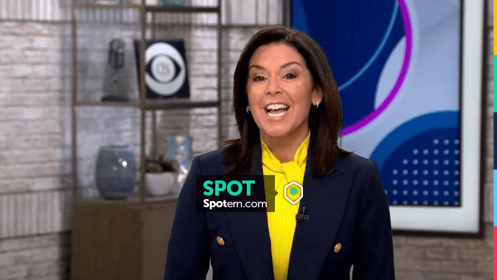 Black Halo Zana Sheath worn by Meg Oliver as seen in CBS Mornings on ...