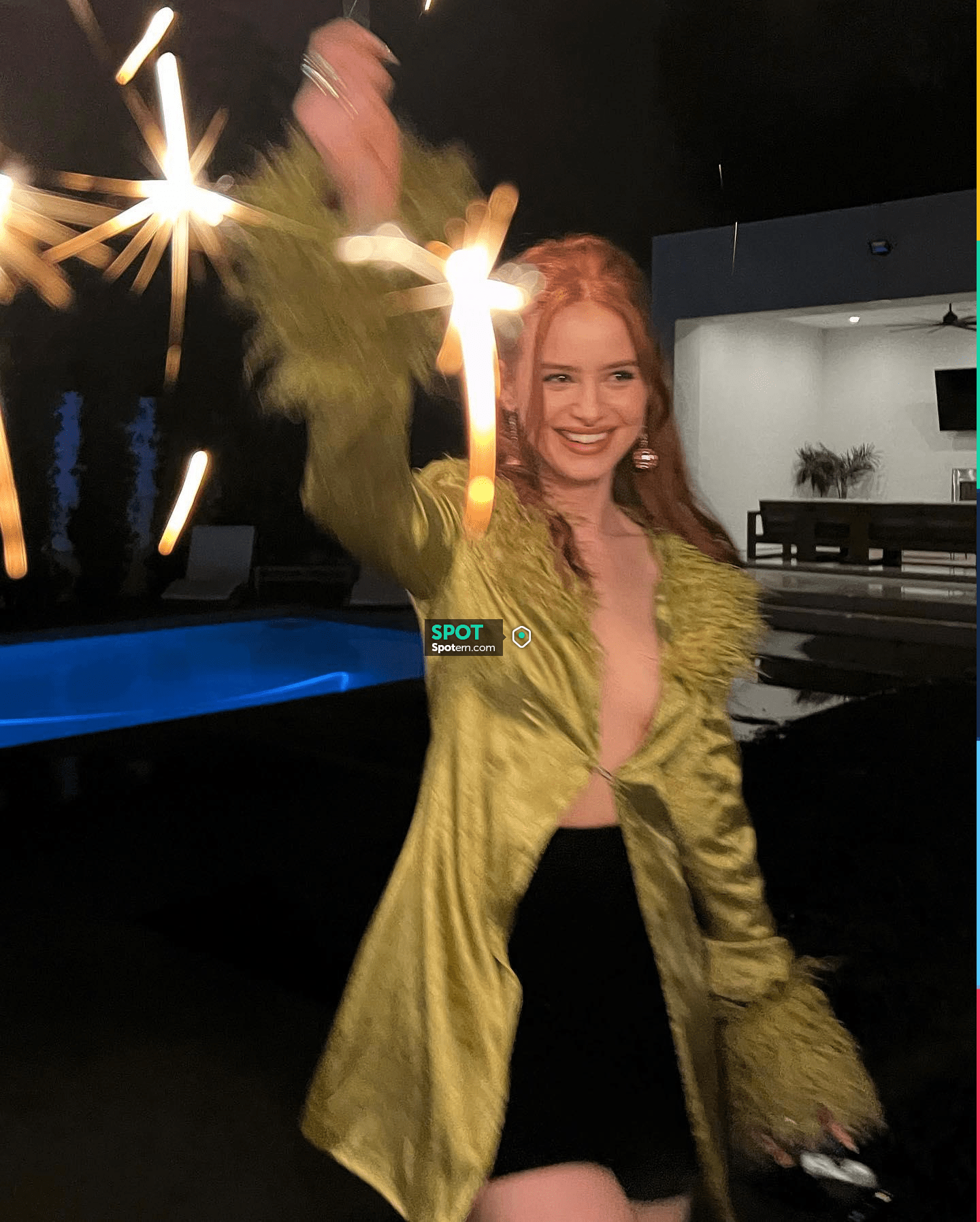 Veste Marla en olive portée par Madelaine Petsch sur le compte ...