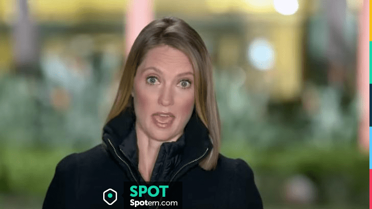 J. Crew Lodge Coat In Italian Stadium-Cloth Wool Black worn by Kayna ...