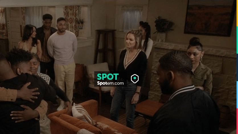 Sandro Bridget Knit V Neck Sweater worn by Laura Fine-Baker (Monet ...