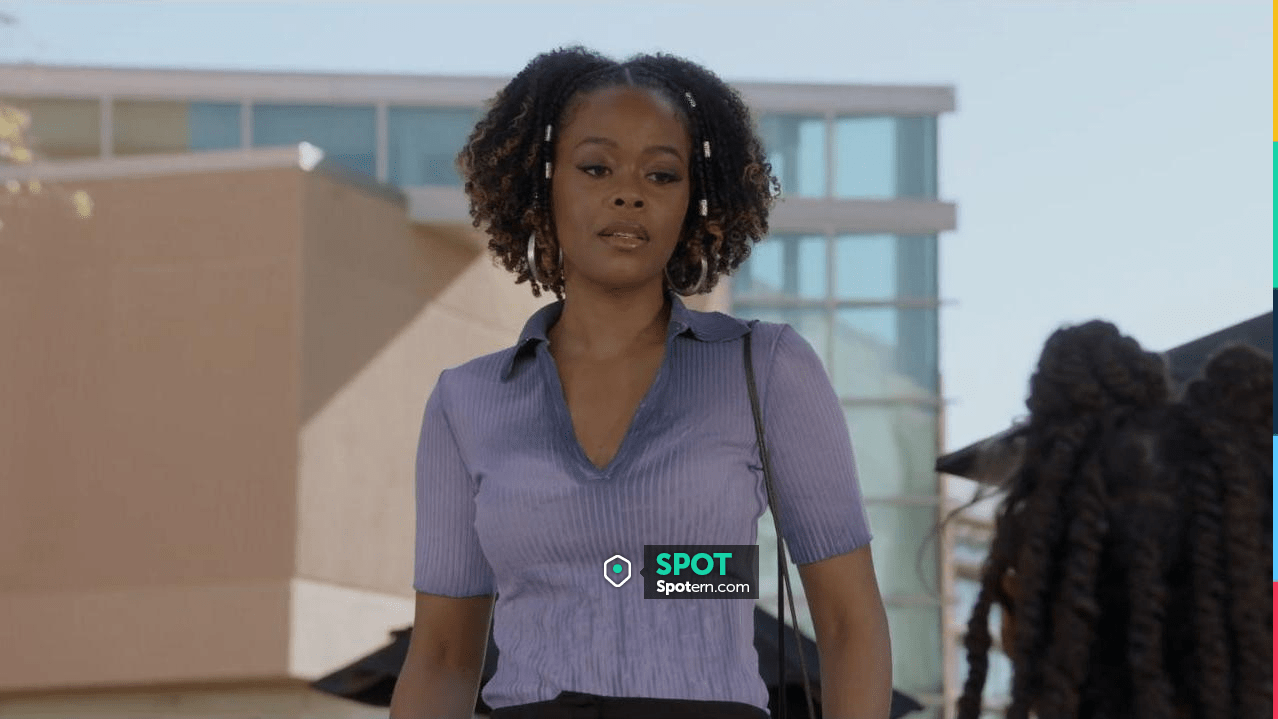 Cotton Citizen Ibiza Po­lo Tee worn by Alicia (Pauline Dyer) as seen in ...