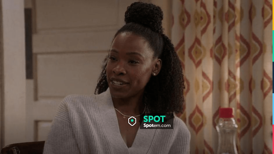 Mizuki 14k Gold Pearl Beaded Starburst Diamond Necklace worn by Grace ...