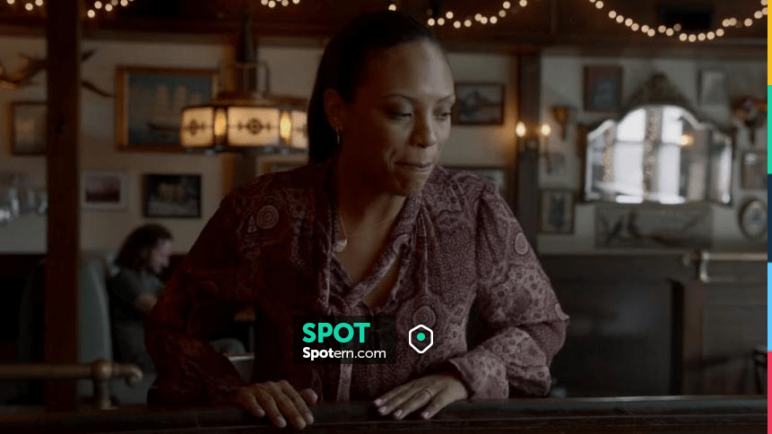 Paige Maline Print Silk Blouse worn by Danny James (Jaime Lee Kirchner ...
