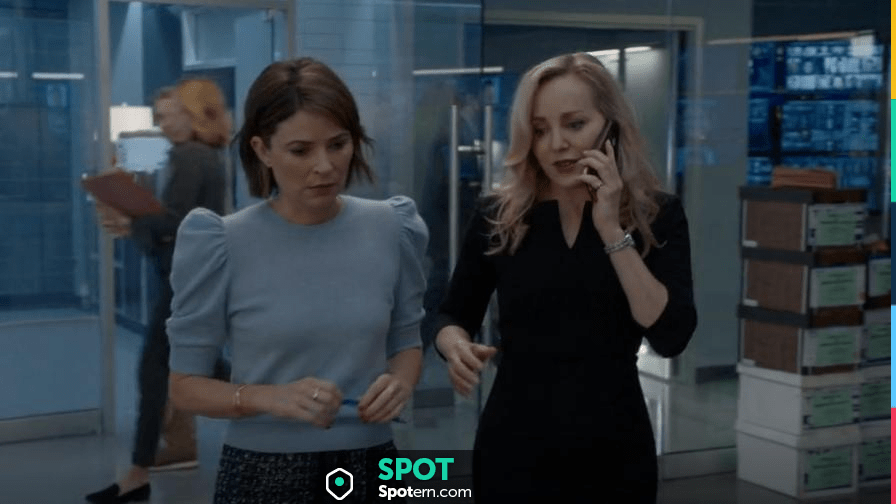 Tory Burch Annabelle Sparkle Fringe Tweed Skirt worn by Taylor Rentzel ...