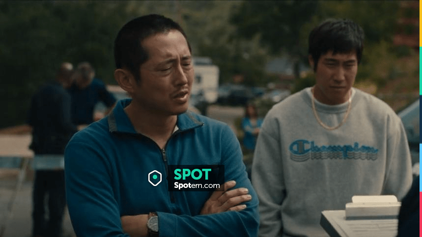Patagonia Ac­tivist Fleece Top worn by Danny Cho (Steven Yeun) as seen ...