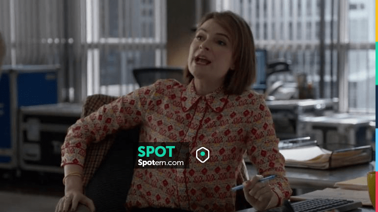 Alice + Olivia Willa Silk Shirt worn by Taylor Rentzel (MacKenzie ...