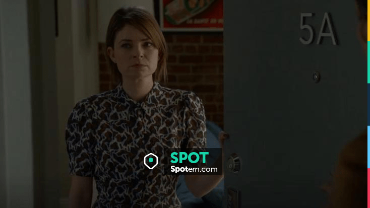 Theory Silk Printed Shirt Dress worn by Taylor Rentzel (MacKenzie ...