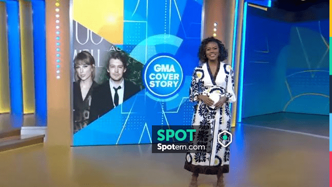 Zara Print­ed Wrap Dress worn by Janai Norman as seen in Good Morning ...