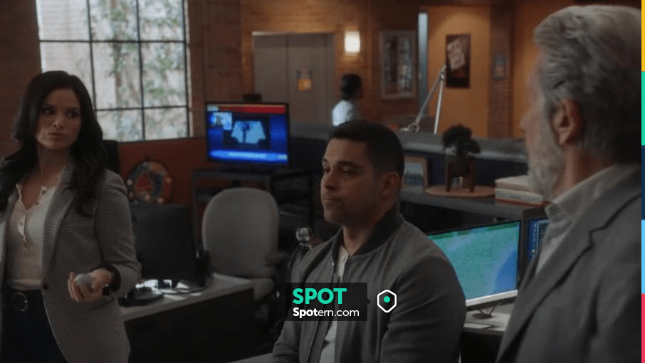 Boss Wool Flan­nel Bomber Jack­et worn by Nick Torres (Wilmer ...