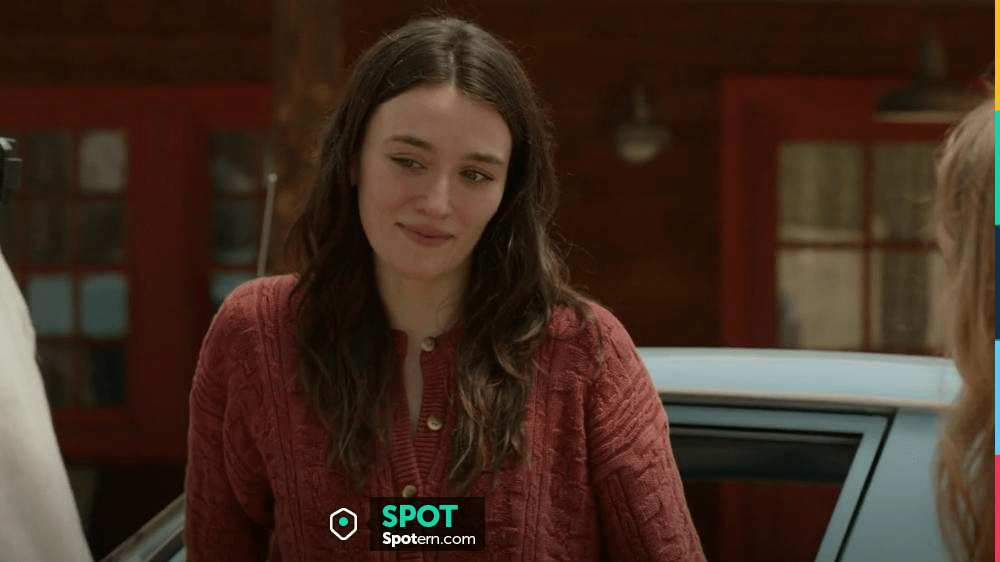 Gap Red Cable Knit Sweater worn by Young Clare (Sarah Pidgeon) as seen in Tiny Beautiful Things ...