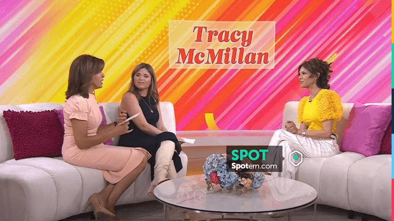 Banana republic Al­va Wide-Leg Cot­ton-Linen Pant worn by Tracy McMillan as seen in Today with ...