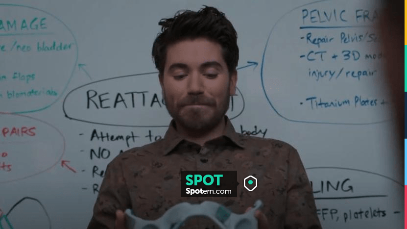 Chemise à boutons floraux Rag & Bone portée par le Dr Asher Wolke (Noah ...