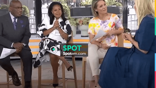 Jo Faulkner Button-Front Asymmetrical Dress worn by Sheinelle Jones as seen in Today on April 11 ...