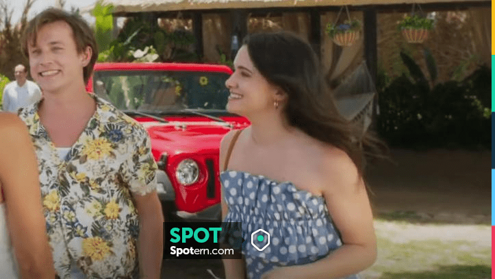 Ruf­fle Pol­ka Dot Dress worn by Gwen (Katie Stevens) as seen in ...