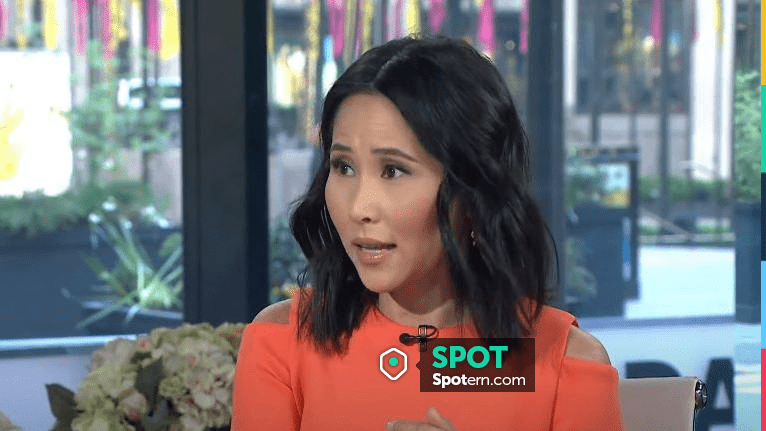 Calvin Klein Scuba Cold Shoulder Sheath Dress worn by Vicky Nguyen as ...