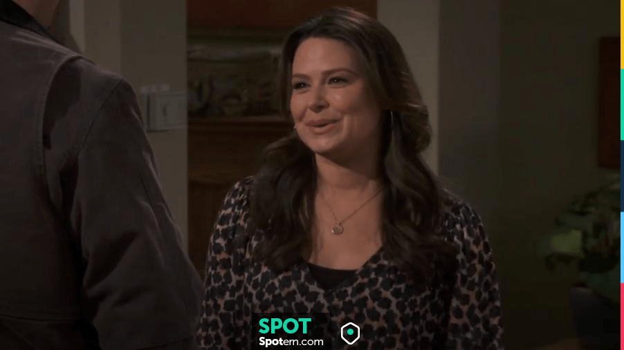 Velvet Hadlee Bracelet-Sleeve V-Neck Top worn by Jen (Katie Lowes) as ...