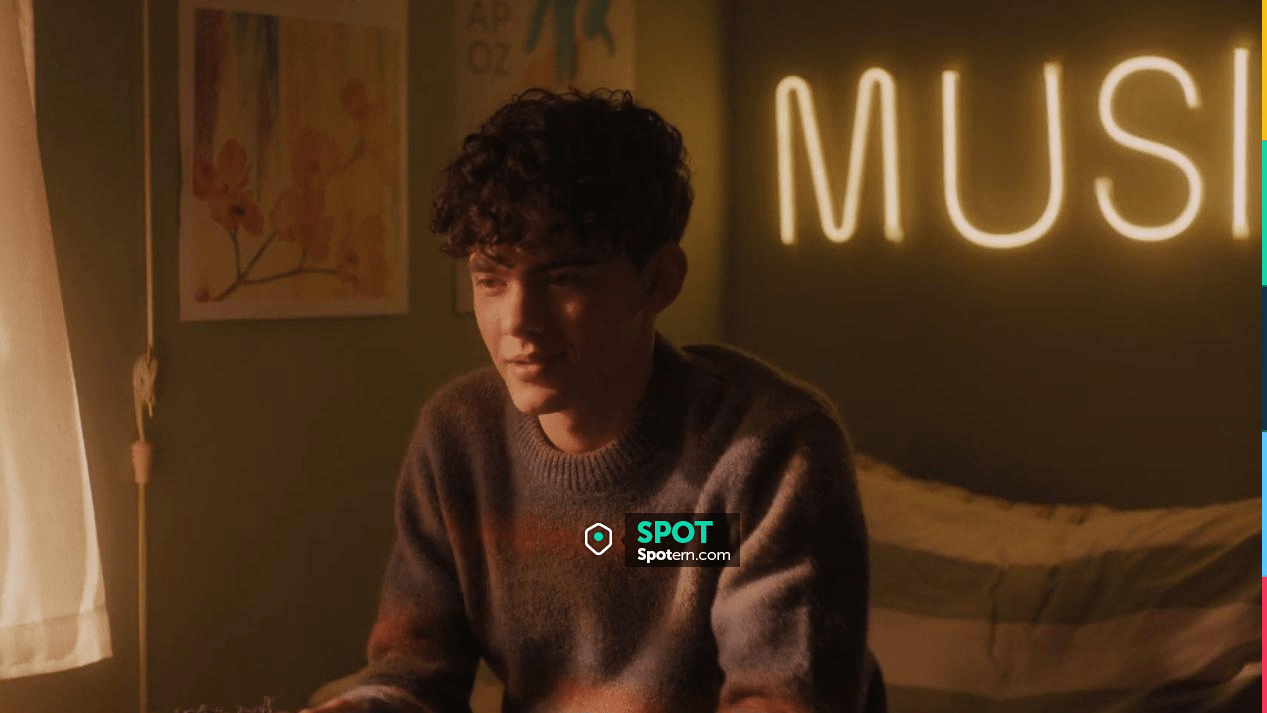 French Connection Space Dye Stripe Crewneck Sweater worn by Charlie ...