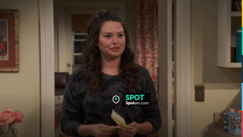 Aqua Cashmere Camo Crewneck Cashmere Sweater worn by Jen (Katie Lowes ...