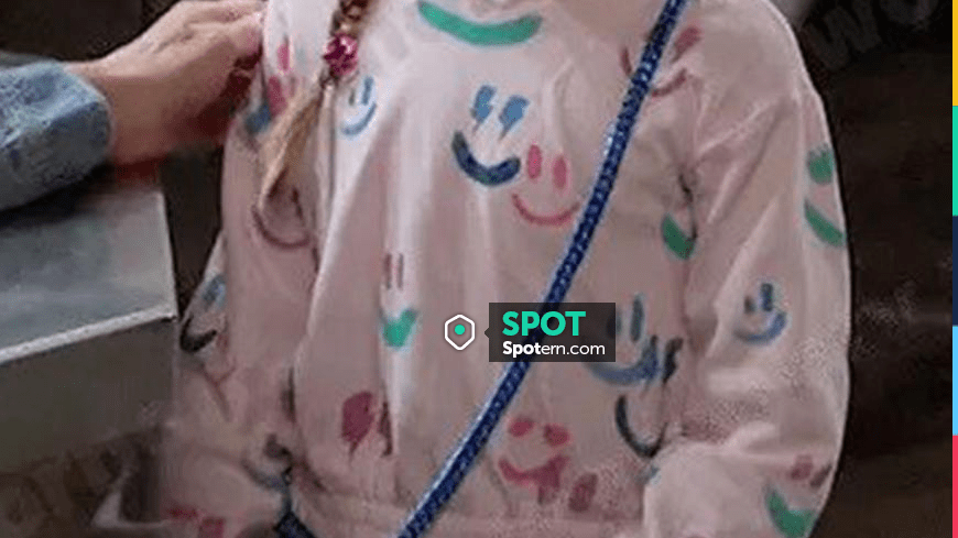 Smiley Faces Hoodie in pink worn by Rachel (Finley Rose Slater) as seen ...