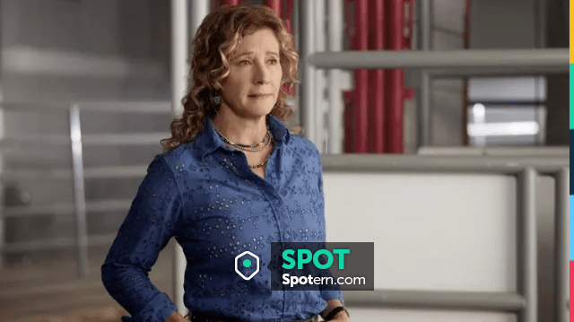 Ralph Lauren Eyelet Blue shirt worn by Isabel McMurray (Nancy Travis ...