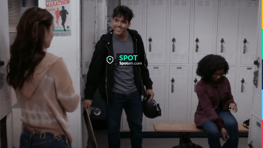 Allsaints Izaka Nubuck-Leather Hooded Bomber Jacket worn by Dr. Lucas ...