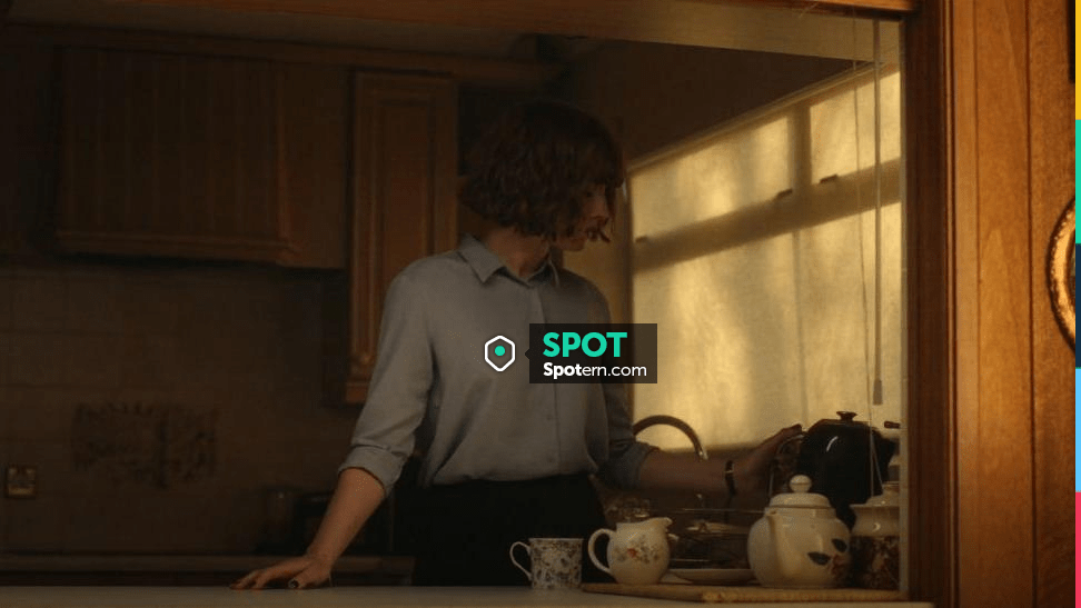 Zara Blue Blouse worn by Anna Barton (Charlie Murphy) as seen in ...